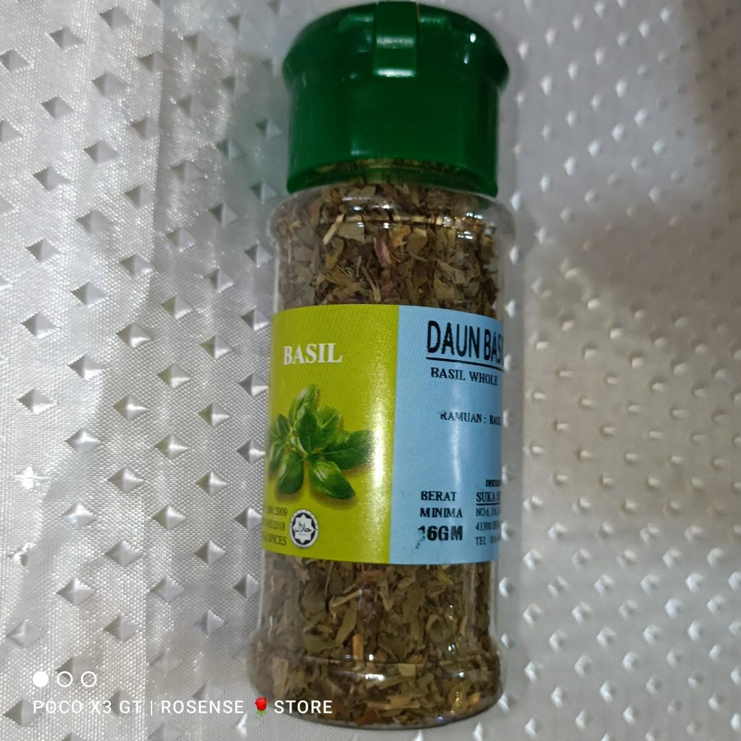 16gm Basil leaves Rempah Herbs Western cooking dried herb Spices ...