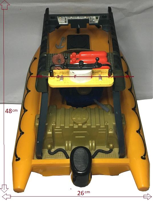 vintage 1990s action man 12 inch action figure with huge speed boat can ...