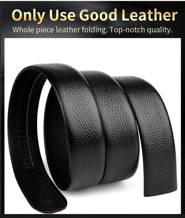 ADDIDAISHU Genuine Leather Ratchet Belt, Men's Fashion, Watches ...