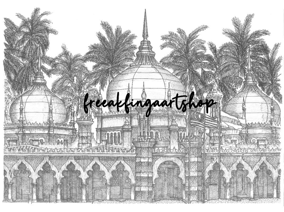 Architectural Sketches - Masjid Jamek Sultan Abdul Samad, Hobbies ...