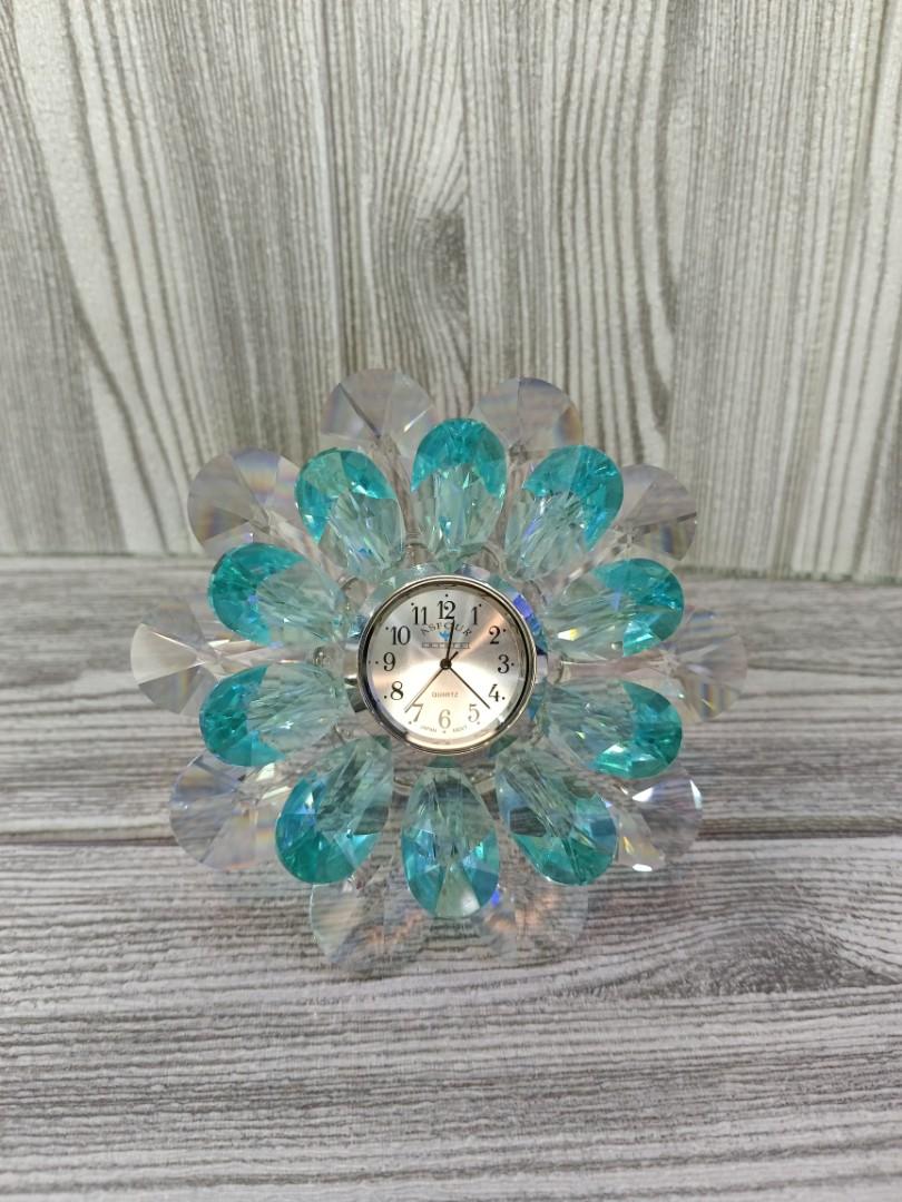 ASFOUR CRYSTAL CLOCK TABLE, Furniture & Home Living, Home Decor, Clocks ...