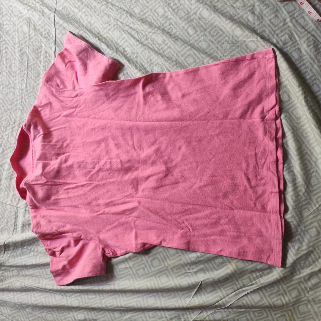 Baleno Pink Button Up Polo Shirt, branded preloved, Women's Fashion ...