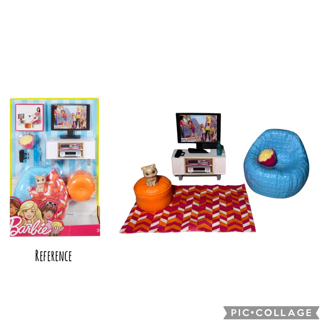 BARBIE MOVIE NIGHT FURNITURE AND ACCESSORIES, Hobbies & Toys, Toys ...