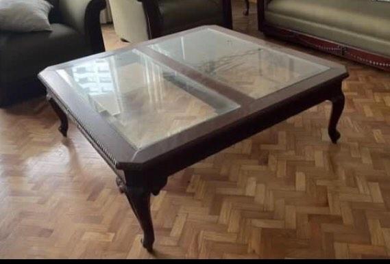 Big solid wood center table, Furniture & Home Living, Furniture, Tables ...