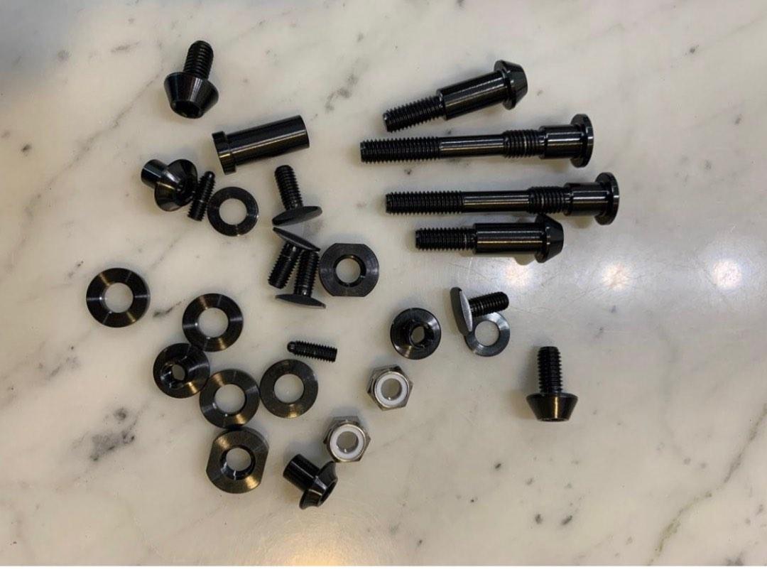 Black titanium screws/bolt for brompton caliper, Sports Equipment ...