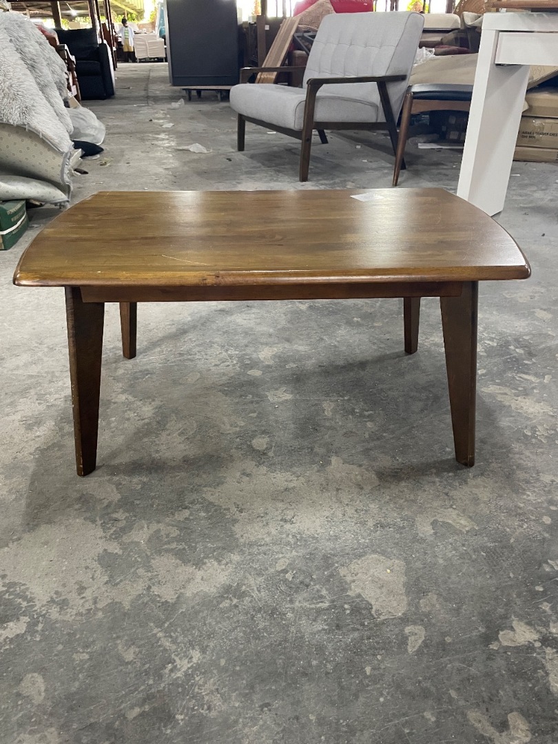 Brown Wooden Coffee Table / Meja Kopi Kayu Coklat, Furniture & Home ...