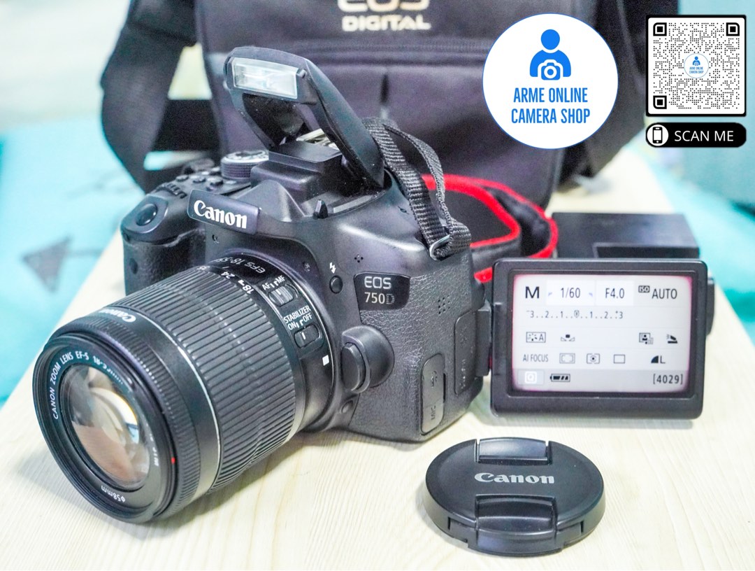 Canon 750D with 18-55mm IS STM Vlogging and Photography Camera Package ...