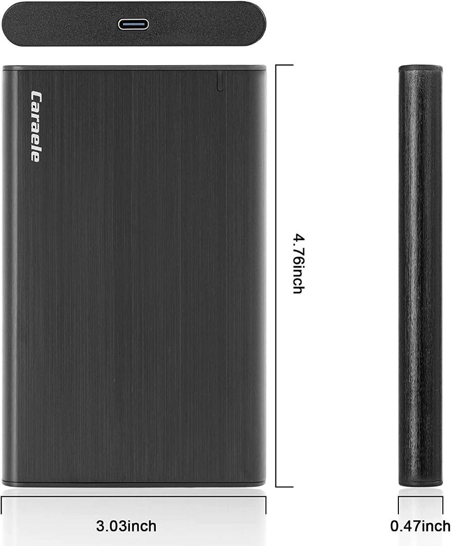 Caraele 500GB Portable External Hard Drive USB-C USB 3.1 Mobile ...