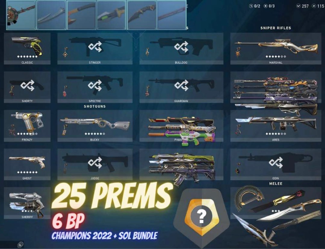 CHAMPS 2022 BUNDLE 25 PREMIUMS CHEAP VALORANT ACCOUNT, Video Gaming ...