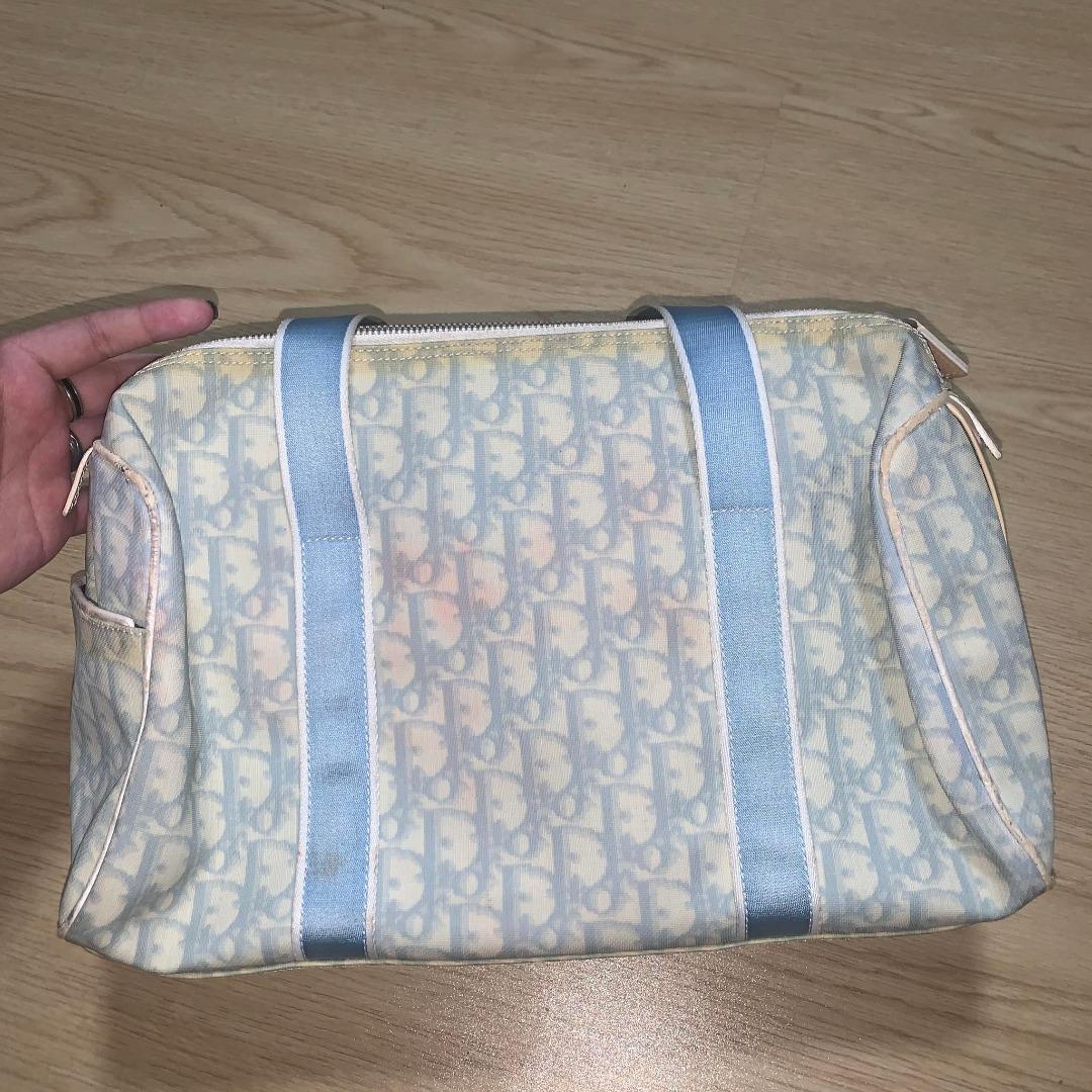 Christian Dior Baby Blue Mini Oblique Monogram Logo Vintage Boston ...