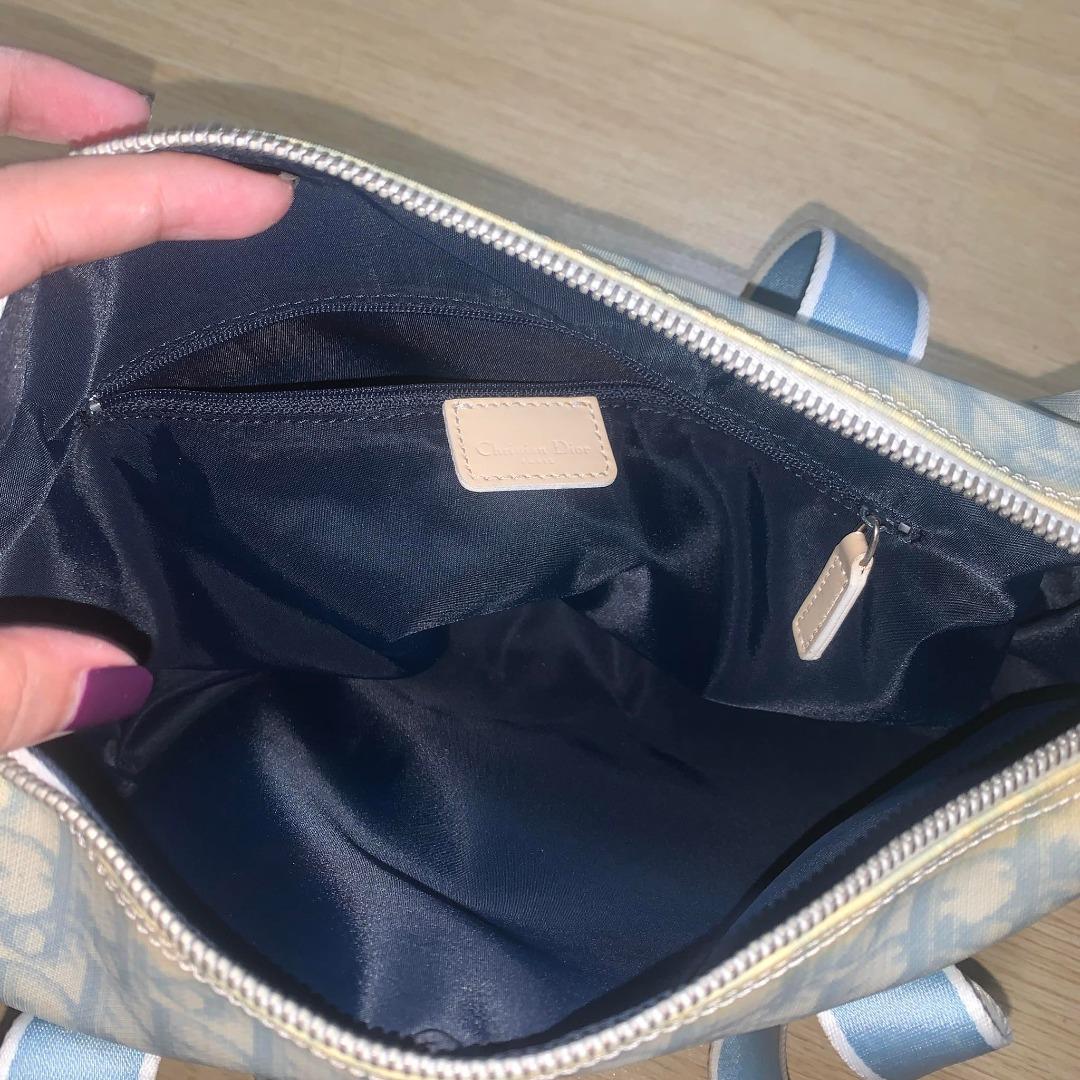 Christian Dior Baby Blue Mini Oblique Monogram Logo Vintage Boston ...
