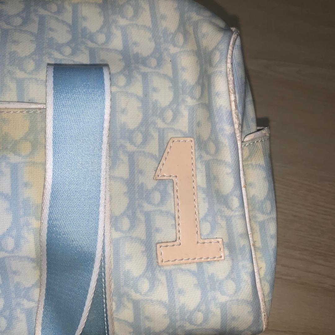 Christian Dior Baby Blue Mini Oblique Monogram Logo Vintage Boston ...