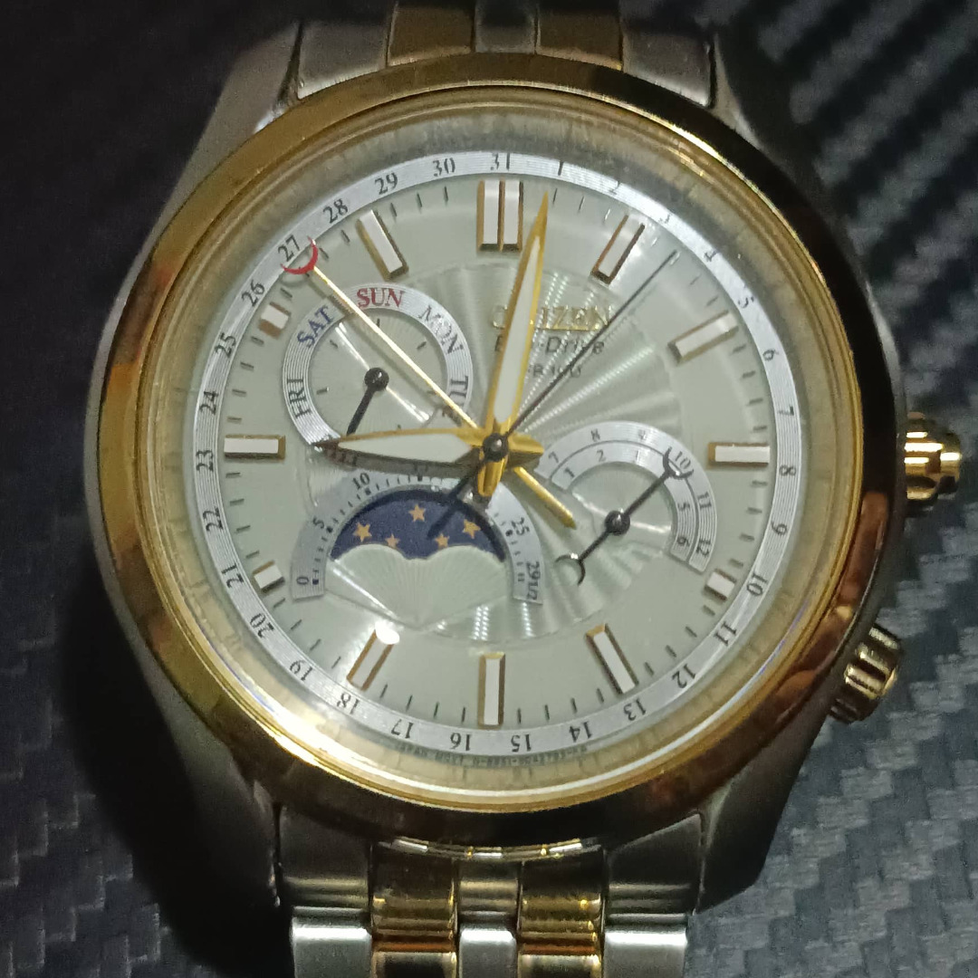 CITIZEN Eco-Drive Moon Phase Watch (8651), Men's Fashion, Watches ...