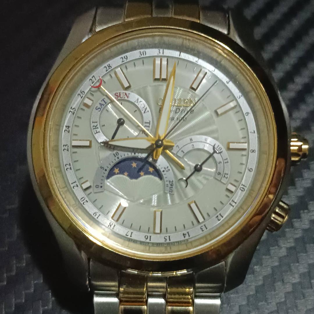 CITIZEN Eco-Drive Moon Phase Watch (8651), Men's Fashion, Watches ...