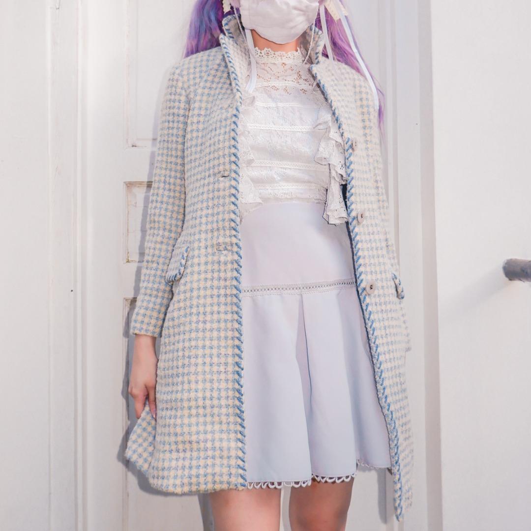Clueless Vintage Coat | PRE-ORDER | Chanel Houndstooth Y2K 90s Pastel ...