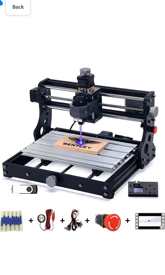 CNC3-3018 Pro Router Machine with 5.5W, Desk Top Mini CNC Wood Router ...