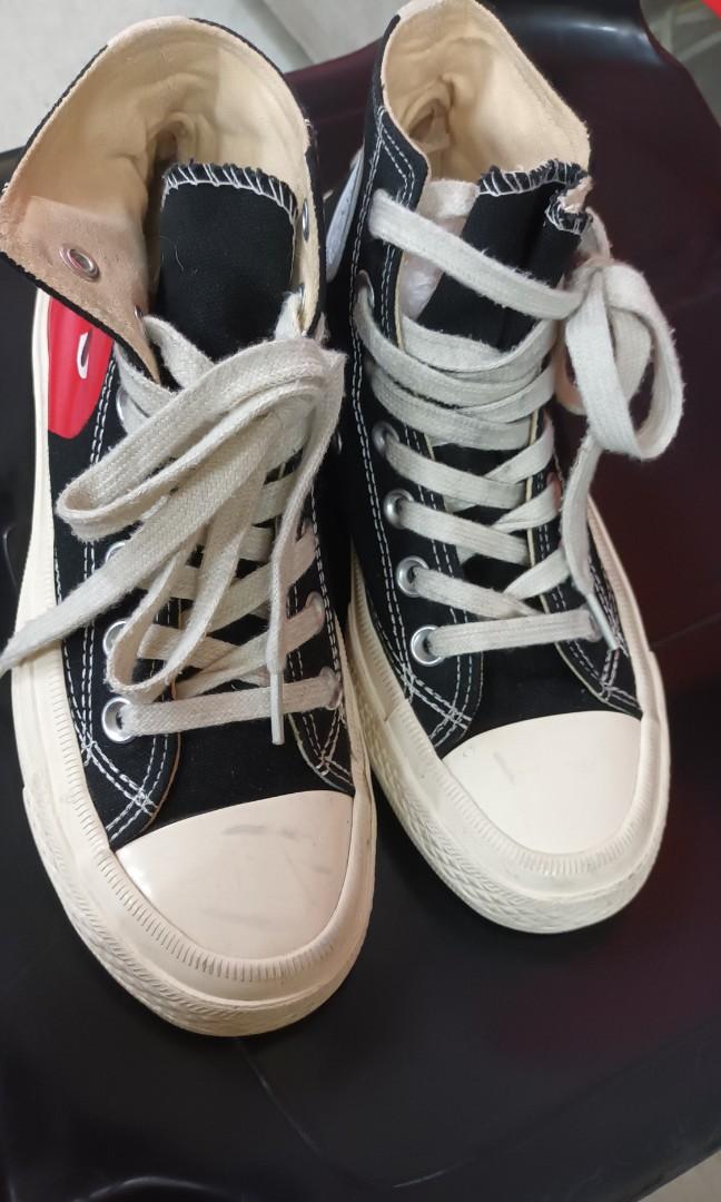 Converse x CDG high cut, Women's Fashion, Footwear, Sneakers on Carousell