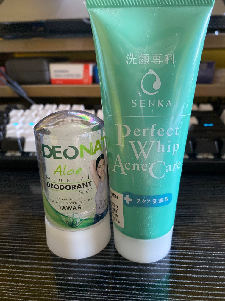 Deonat Tawas Stick & Senka Perfect Whip Acne Care, Beauty & Personal ...