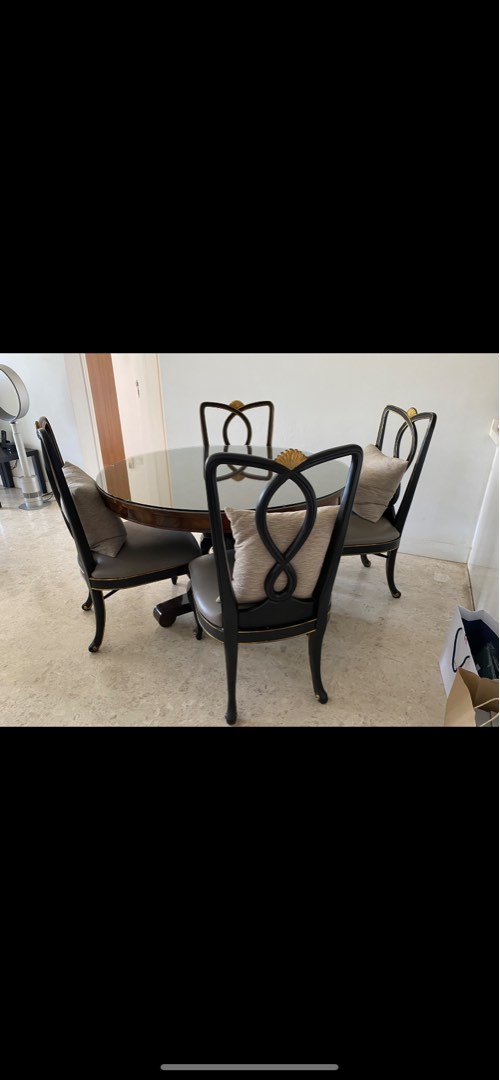 Dining Table w/ 4 chairs, Furniture & Home Living, Furniture, Tables ...