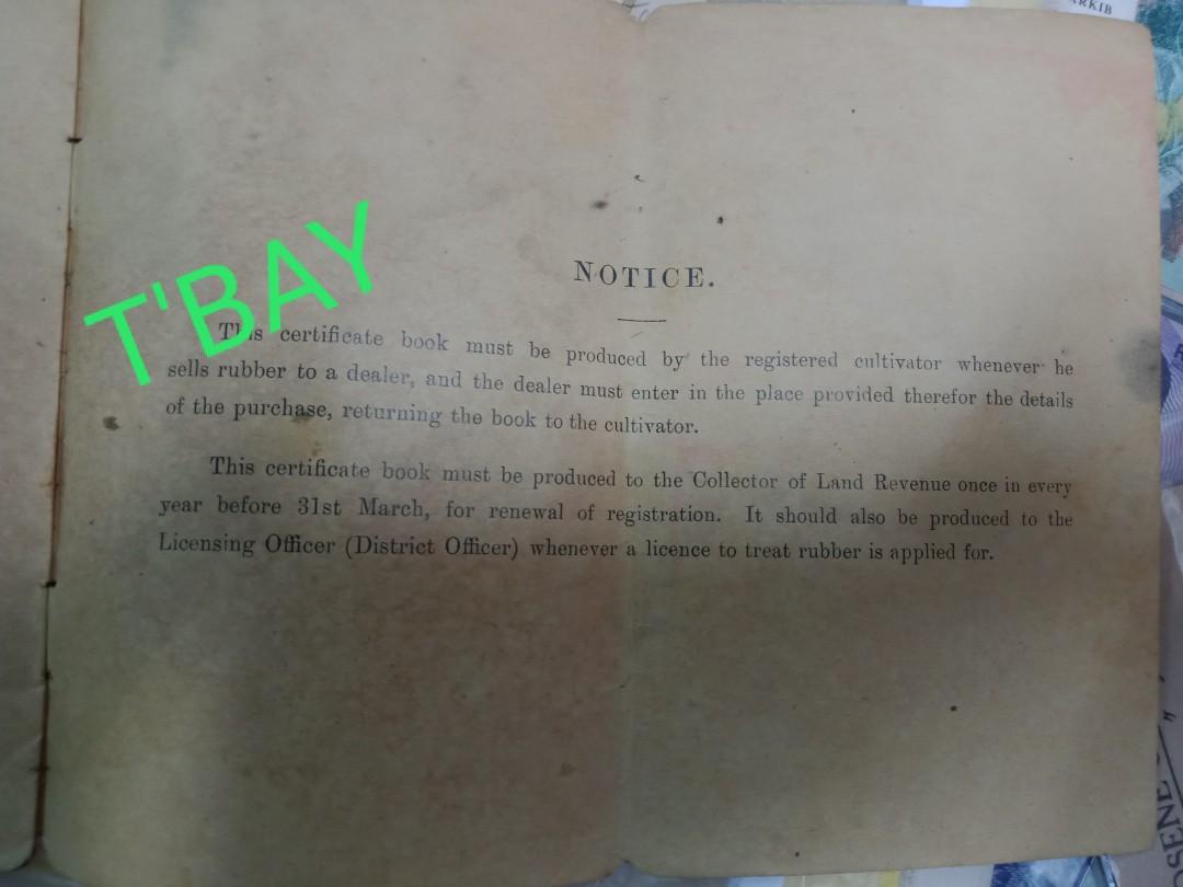 Dokumen lama Jual beli getah (Kuala pilah -1941), Hobbies & Toys ...