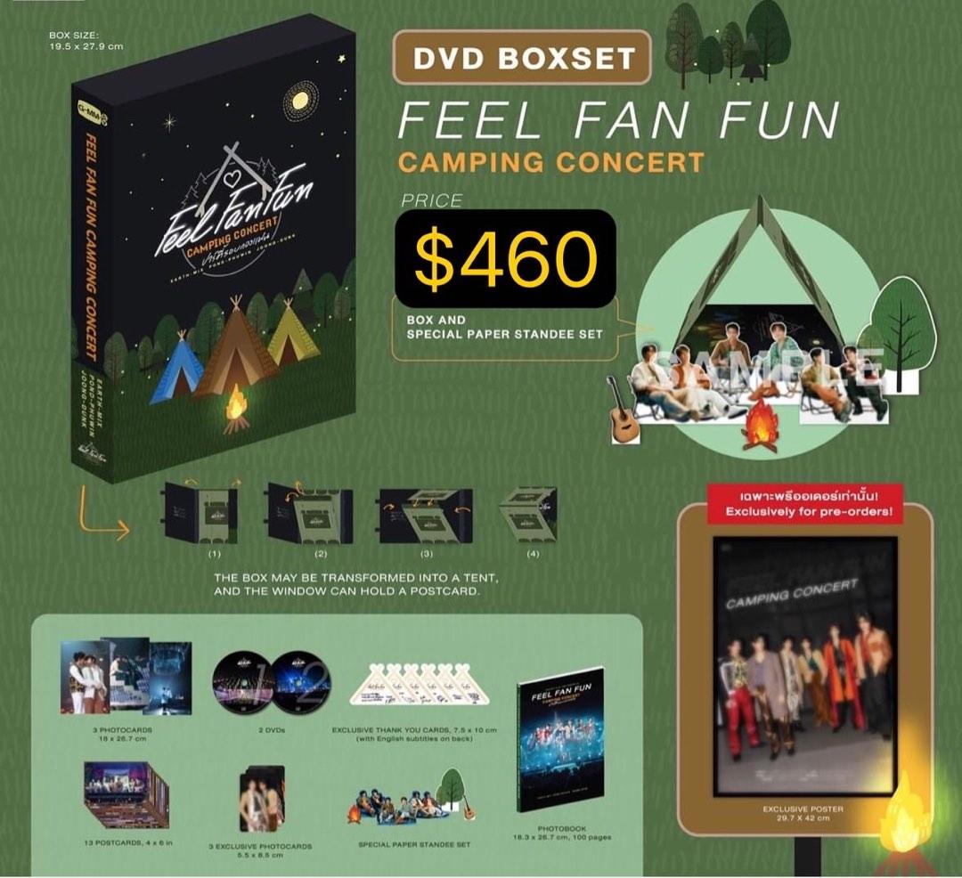 DVD BOXSET FEEL FAN FUN CAMPING CONCERT, 興趣及遊戲, 收藏品及紀念品, 明星周邊 - Carousell