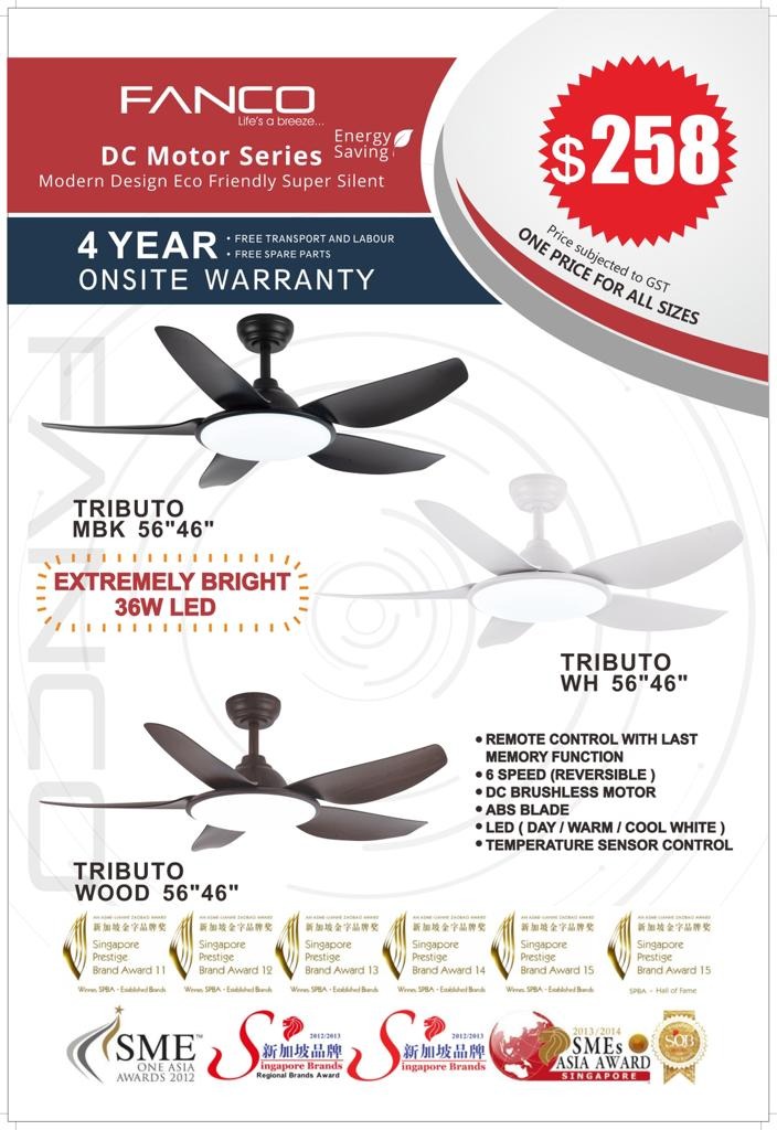Fanco - TRIBUTO FAN, Furniture & Home Living, Lighting & Fans, Fans on ...