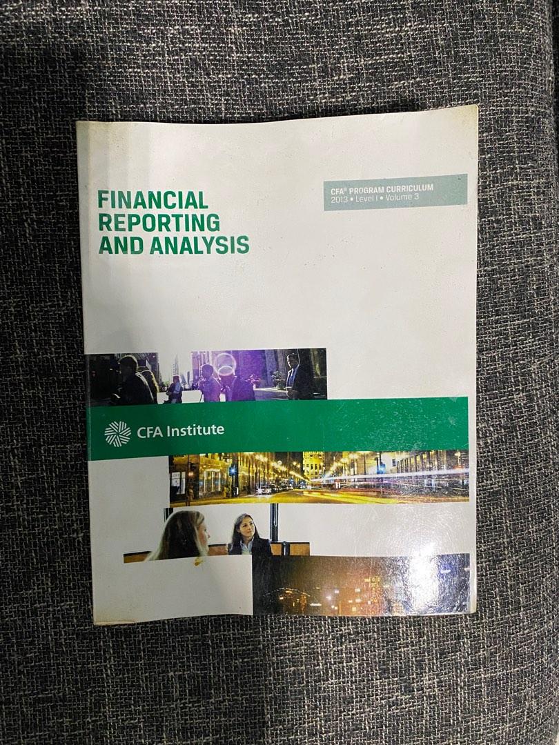 Financial Reporting and Analysis CFA Institute Level 1 Book, Hobbies ...