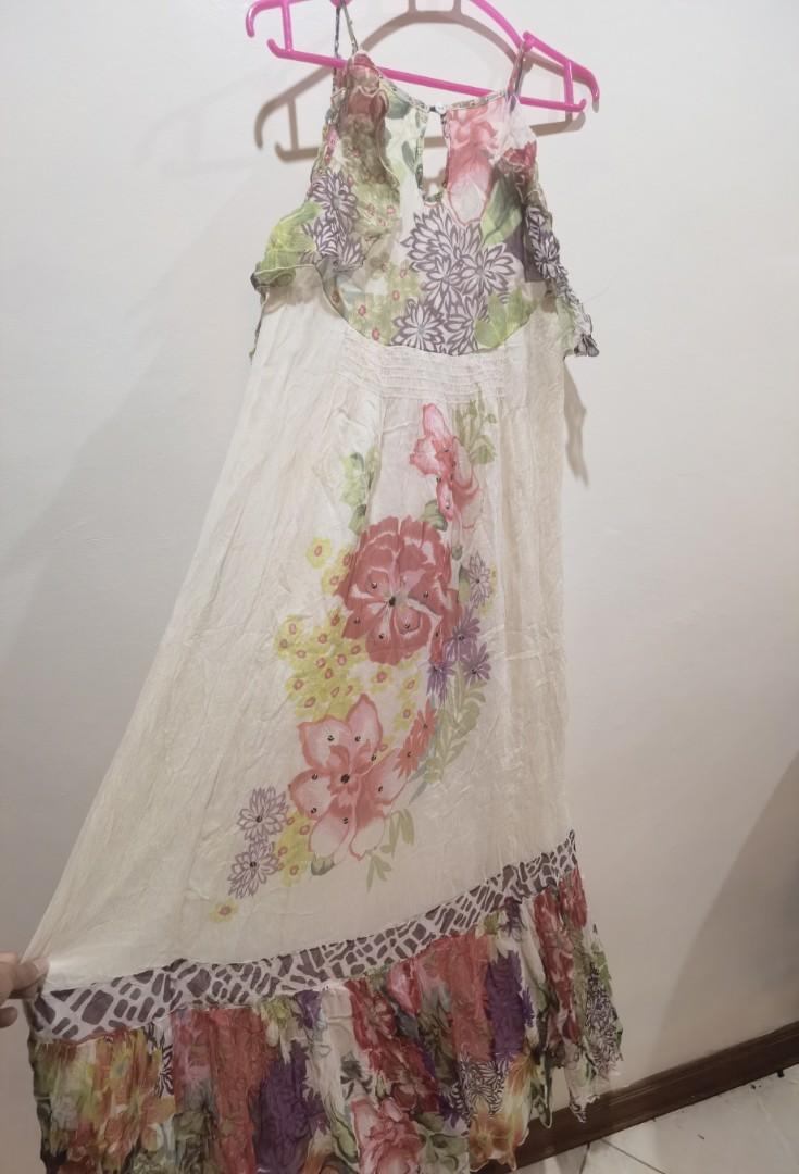 Floral Raffles Dress, Women's Fashion, Dresses & Sets, Dresses on Carousell