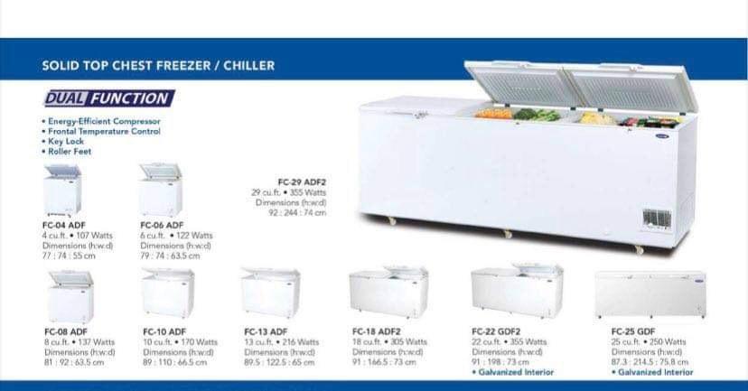 FUJIDENZO DUAL FUNCTION CHEST FREEZER, TV & Home Appliances, Kitchen ...