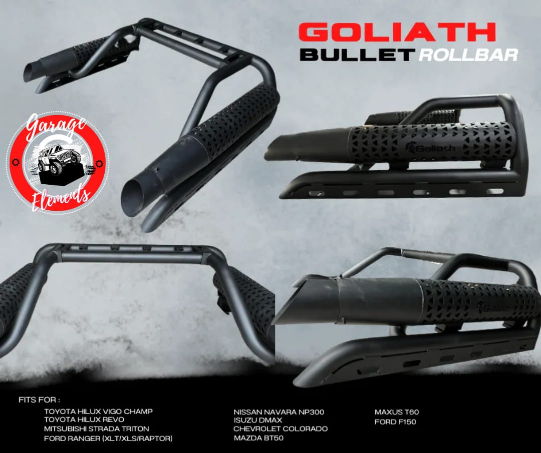 Goliath Bullet Rollbar Hilux Ranger Navara Raptor Dmax Colorado Strada ...