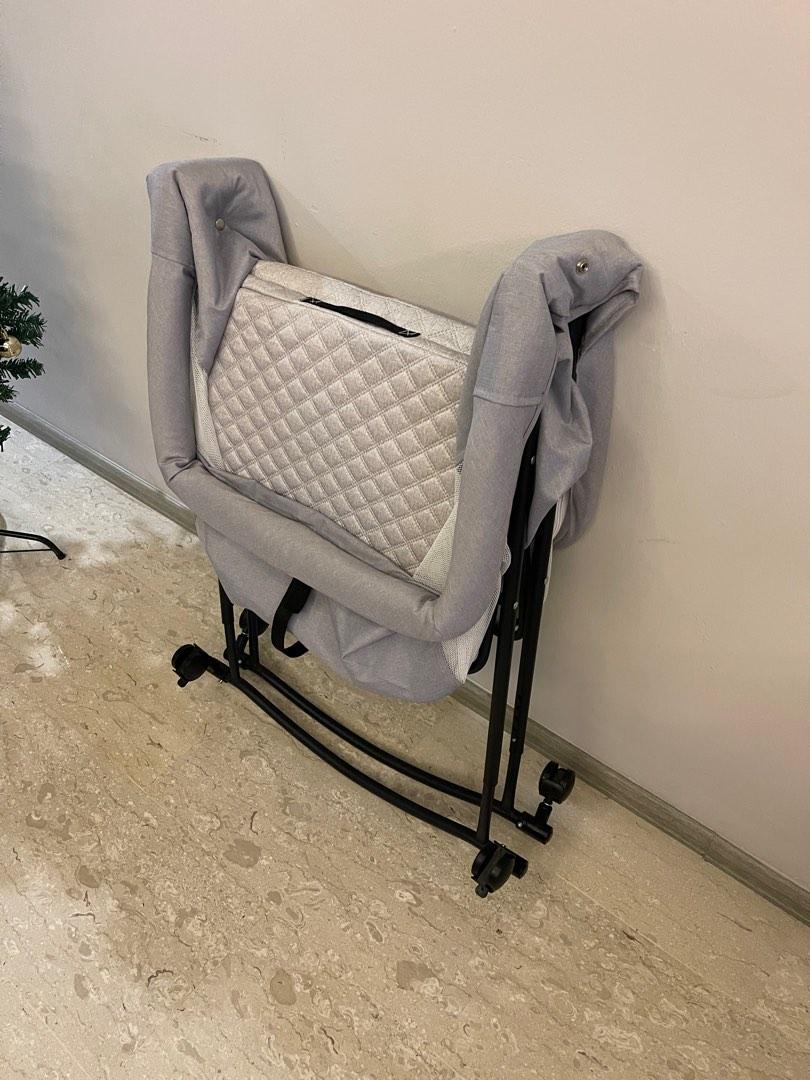 Grey baby cot with wheels, Babies & Kids, Baby Nursery & Kids Furniture ...