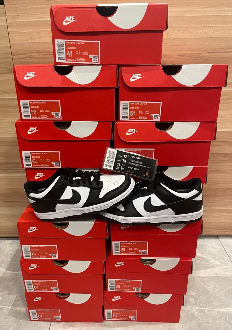 GS Nike Dunk Low Panda, Women's Fashion, Footwear, Sneakers on Carousell