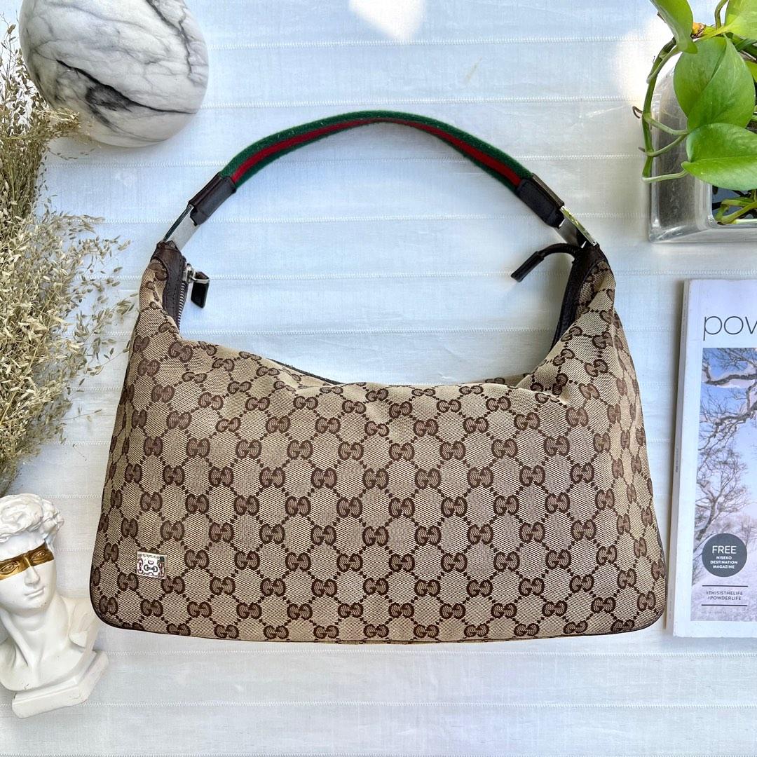 Gucci Sherry Line Pop Hobo Bag in Medium Sige, Luxury, Bags & Wallets ...