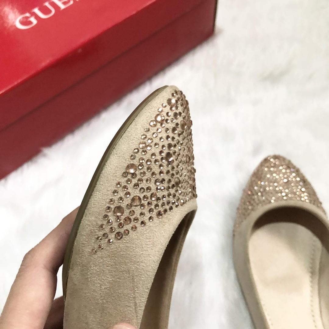 GUESS ballet flats with rhinestone, Women's Fashion, Footwear, Flats ...