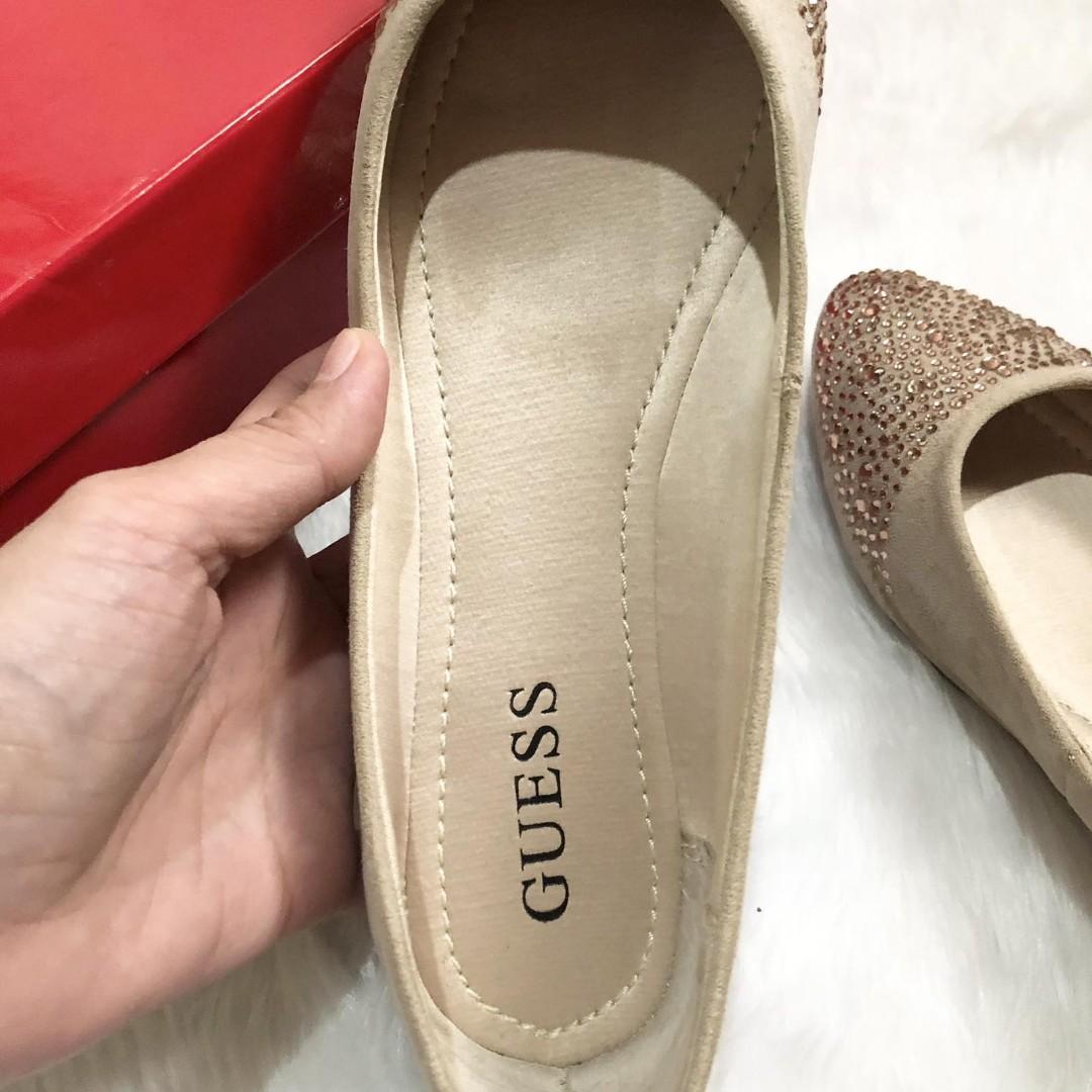 GUESS ballet flats with rhinestone, Women's Fashion, Footwear, Flats ...