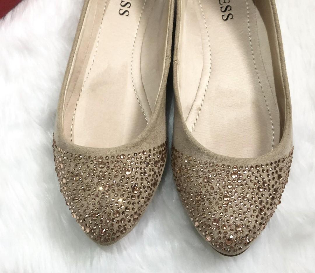 GUESS ballet flats with rhinestone, Women's Fashion, Footwear, Flats ...