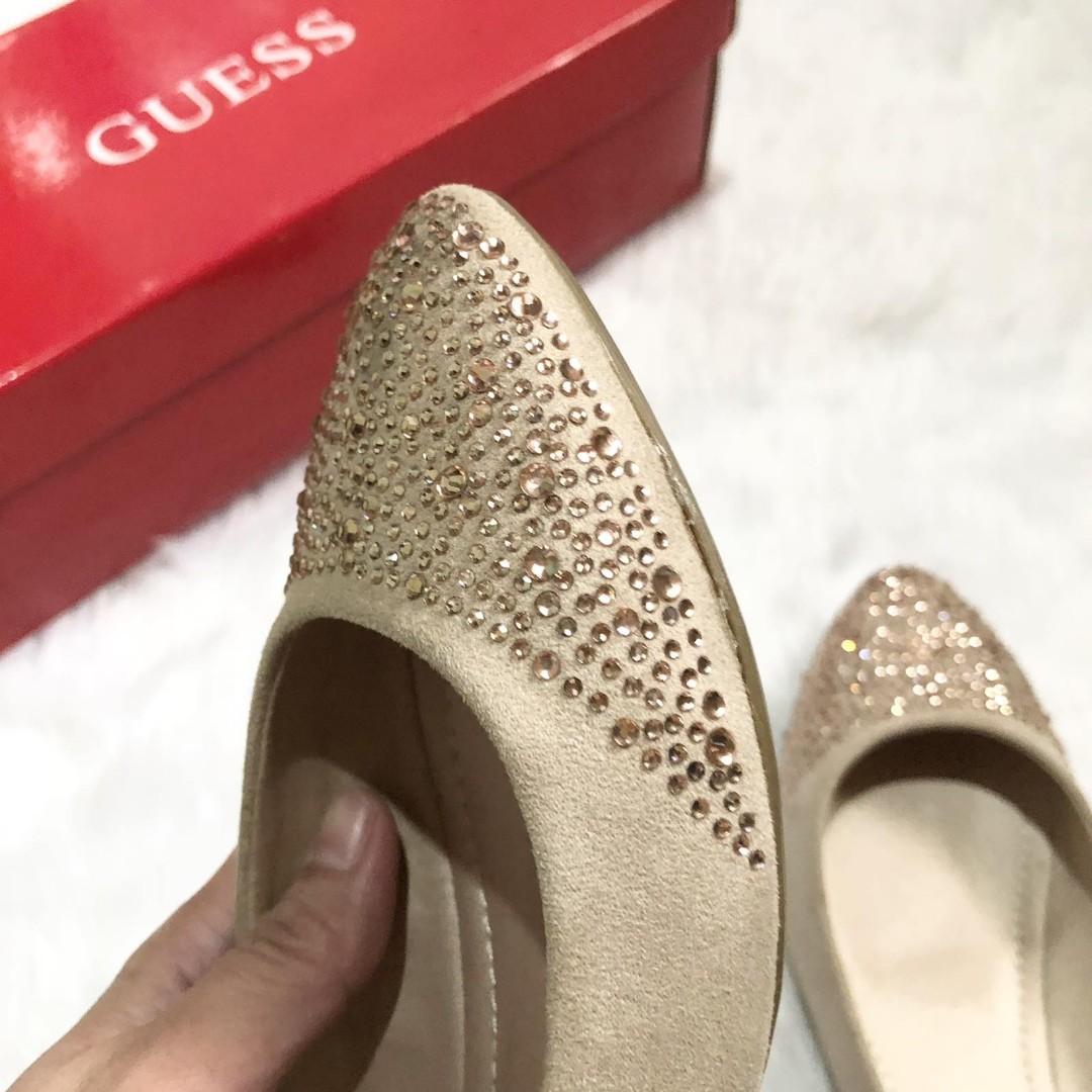 GUESS ballet flats with rhinestone, Women's Fashion, Footwear, Flats ...