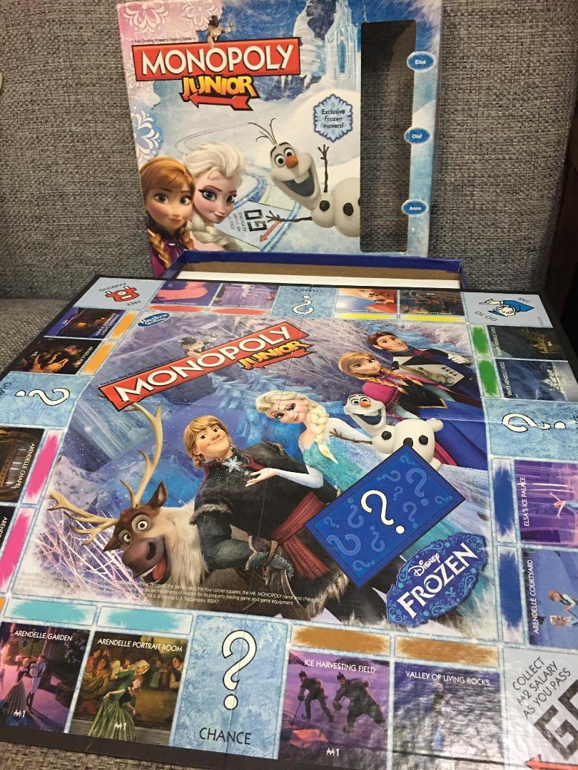 Hasbro Monopoly Junior - Frozen (with exclusive Frozen movers), Hobbies ...