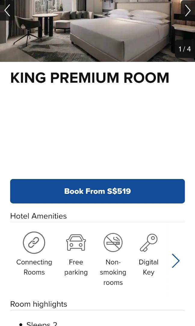 Hilton Hotel - King Premium Room, Hobbies & Toys, Travel, Travel ...