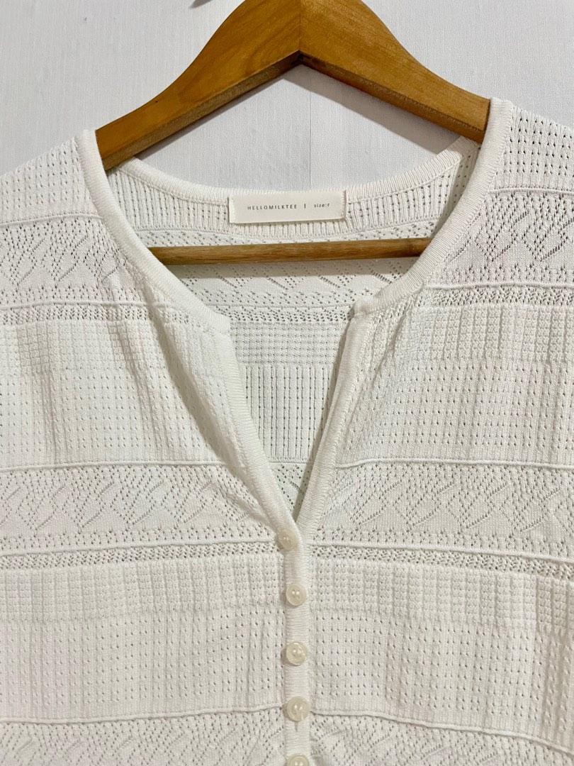 Hq Korean brand knit scallop hem top, Women's Fashion, Tops, Blouses on ...