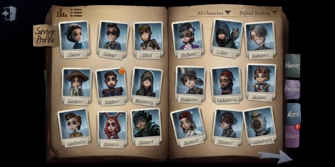 Identity V account (Android Asia) lvl 51, Video Gaming, Gaming ...