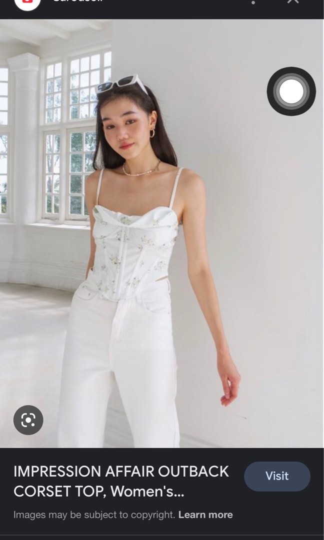 impression affair outback corset top, Women's Fashion, Tops, Sleeveless on Carousell