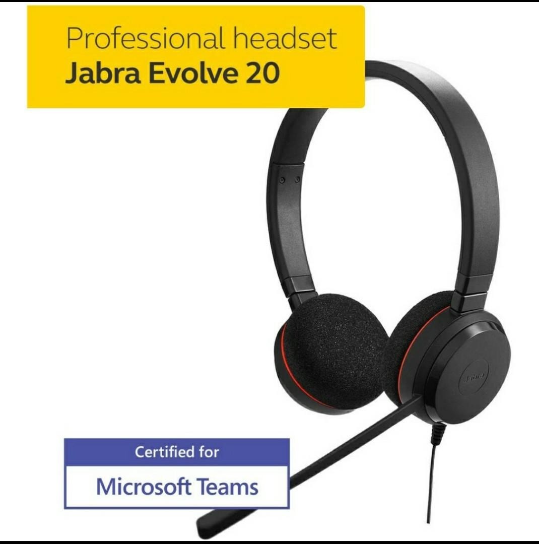 Jabra Evolve Ms Stereo Audio Headphones Headsets On Carousell
