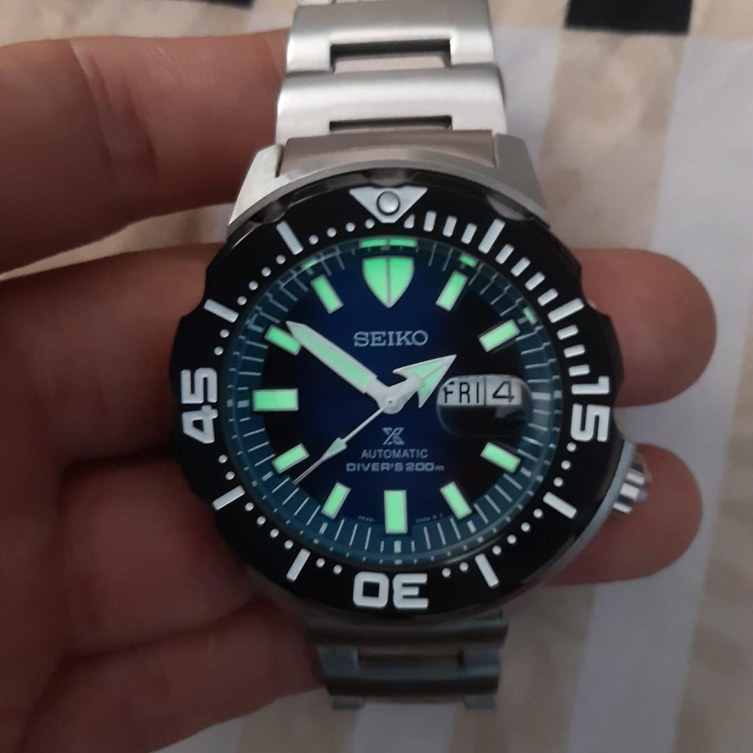 Jam Seiko Diver Monster Automatic, Fesyen Pria, Jam Tangan di Carousell