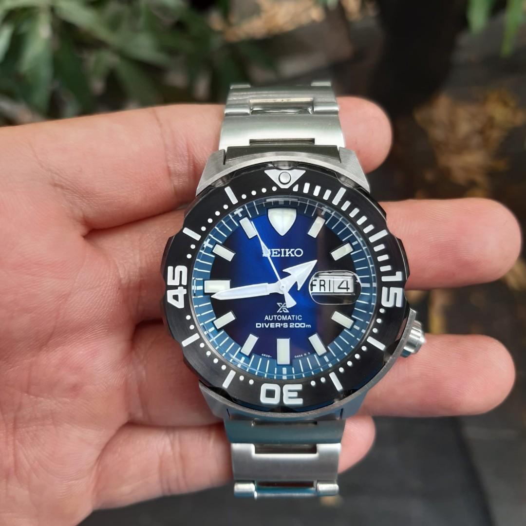 Jam Seiko Diver Monster Automatic, Fesyen Pria, Jam Tangan di Carousell