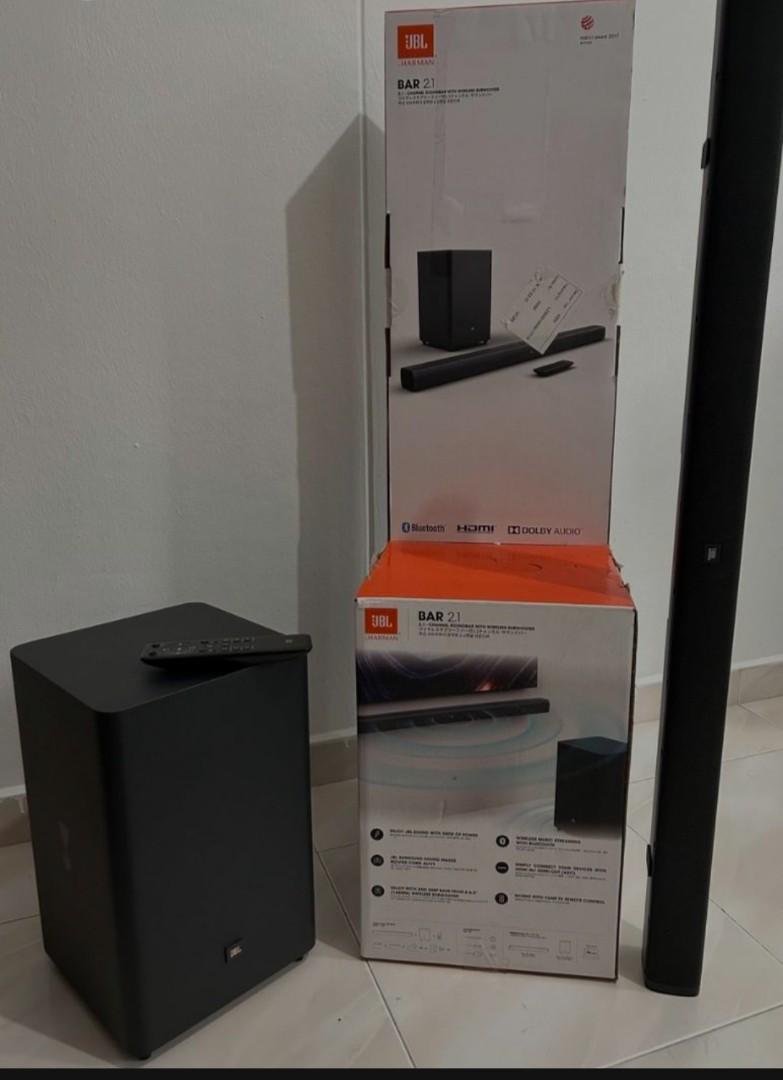 JBL Bar 2.1 Channel Soundbar With Wireless Subwoofer, Audio, Soundbars ...