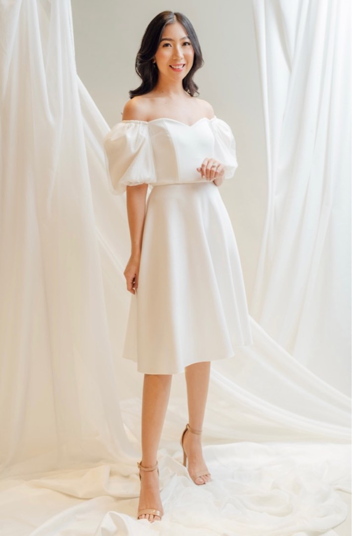 Karimadon White Sofia Dress, Women's Fashion, Dresses & Sets, Dresses on Carousell