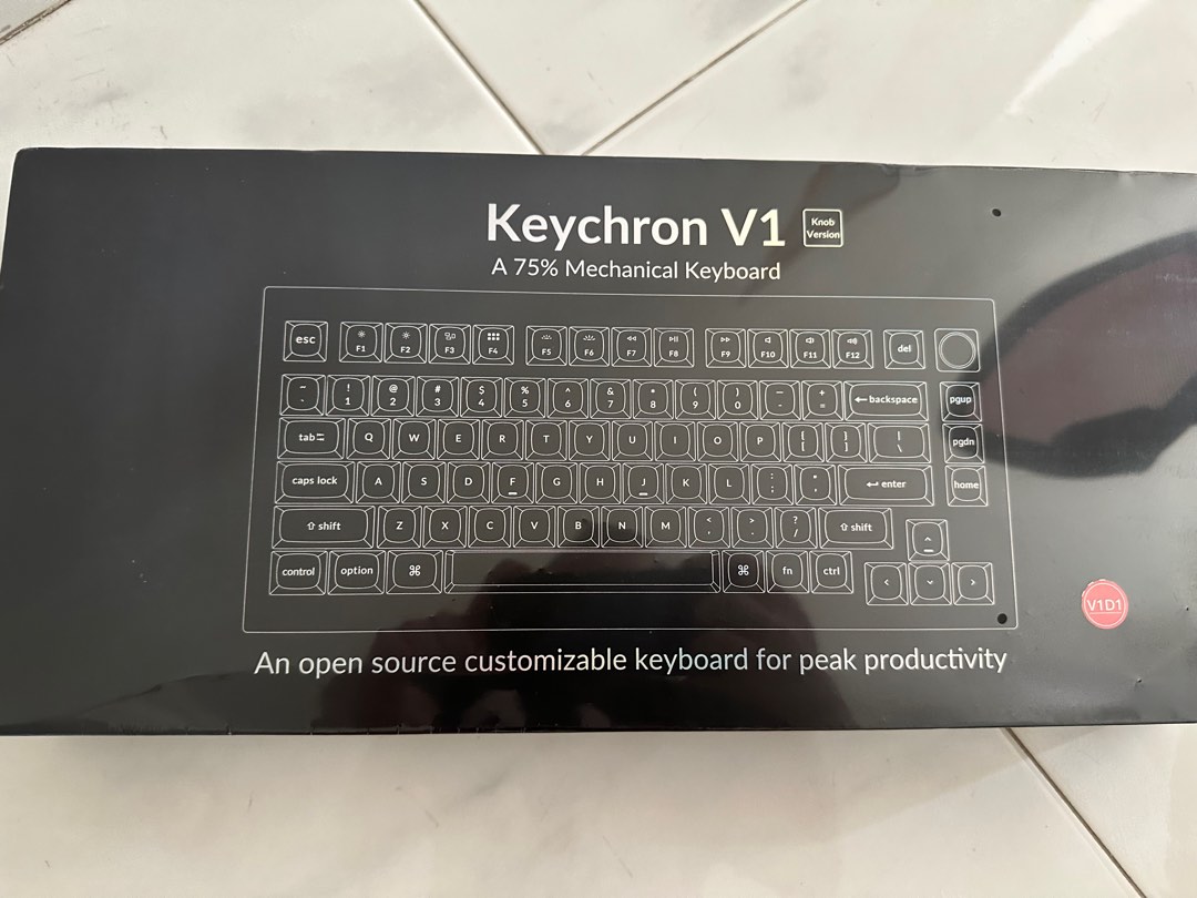 Keychron V1 fully assembled with keycaps and switches, Computers & Tech ...