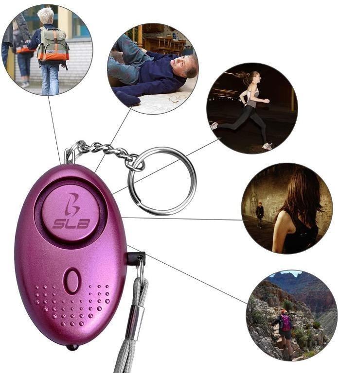 KNM.Personal Alarm, SLB 3 Pack Security Alarms Keychain with LED ...