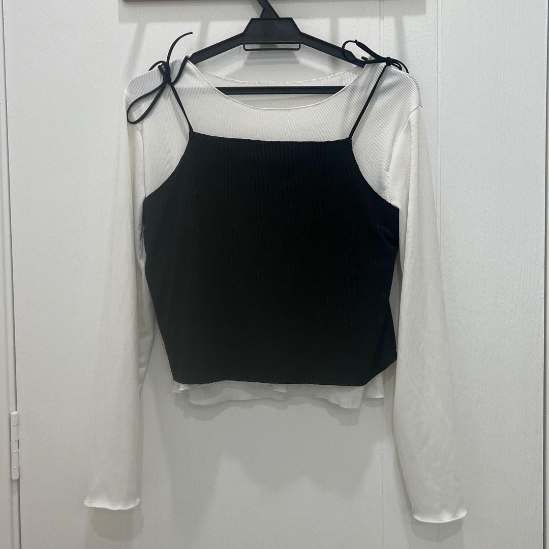 Korean style top, Women's Fashion, Tops, Longsleeves on Carousell